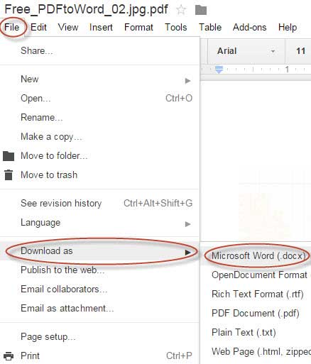Convert Pdf To Word In Google Drive Thailandsoftware