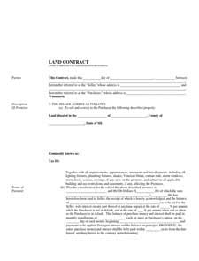 Land Contract Template: Free Download, Create, Edit, Fill, Print