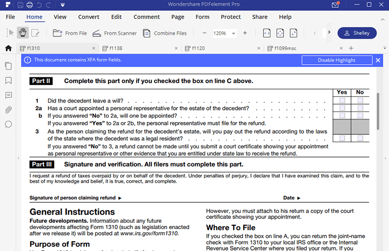 IRS Form 1310 How To Fill It Right IRS Form 1310 How To Fill It Right