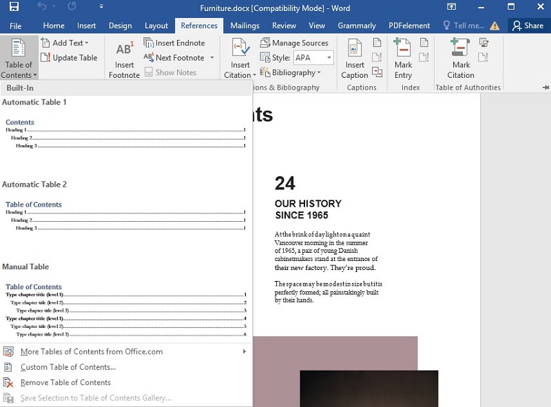 How To Create A Table Of Contents In Word How To Create A Table Of 