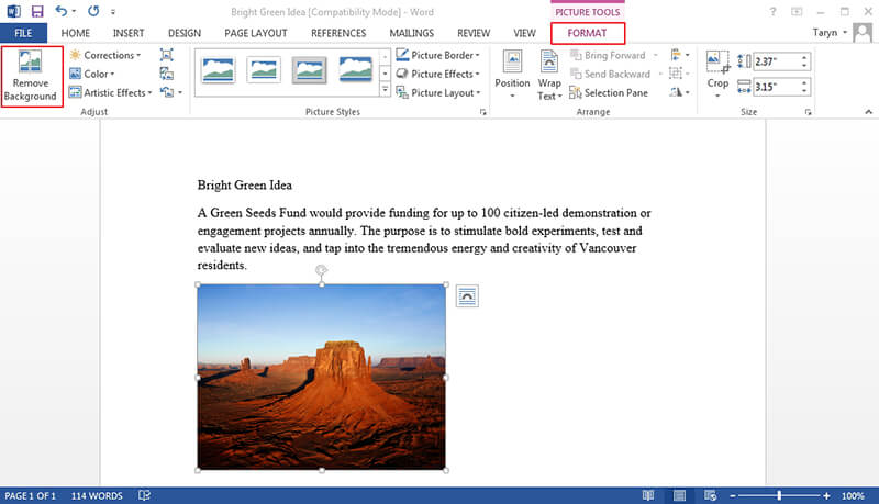 Edit A Picture In Word